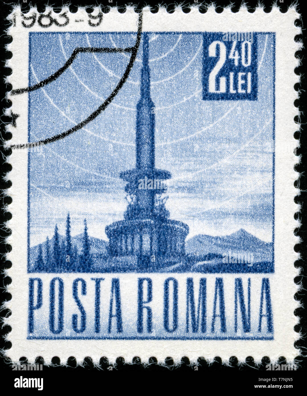 Postage stamp from Romania in the Postal and Transport series issued in ...