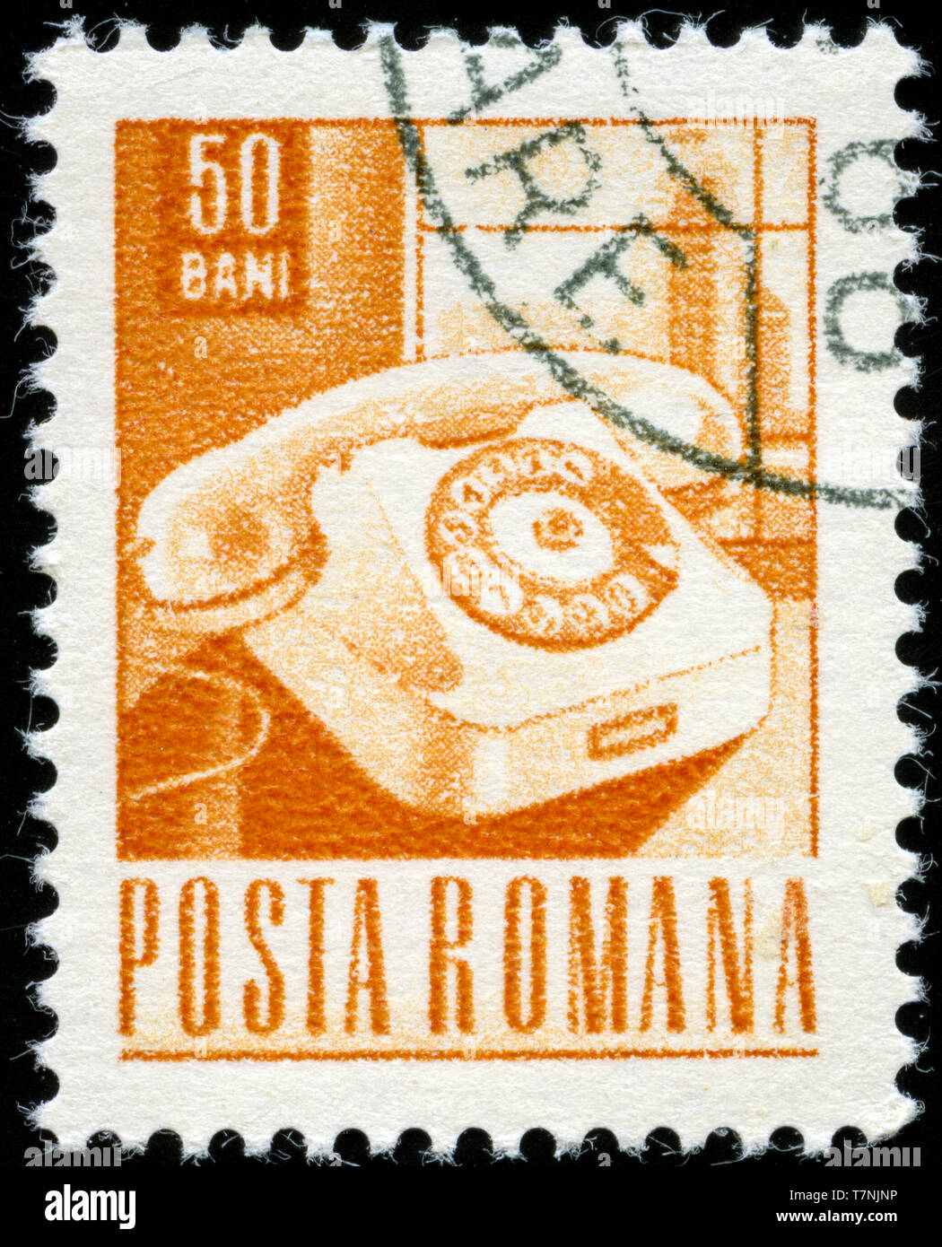 Postage stamp from Romania in the Postal and Transport series issued in ...
