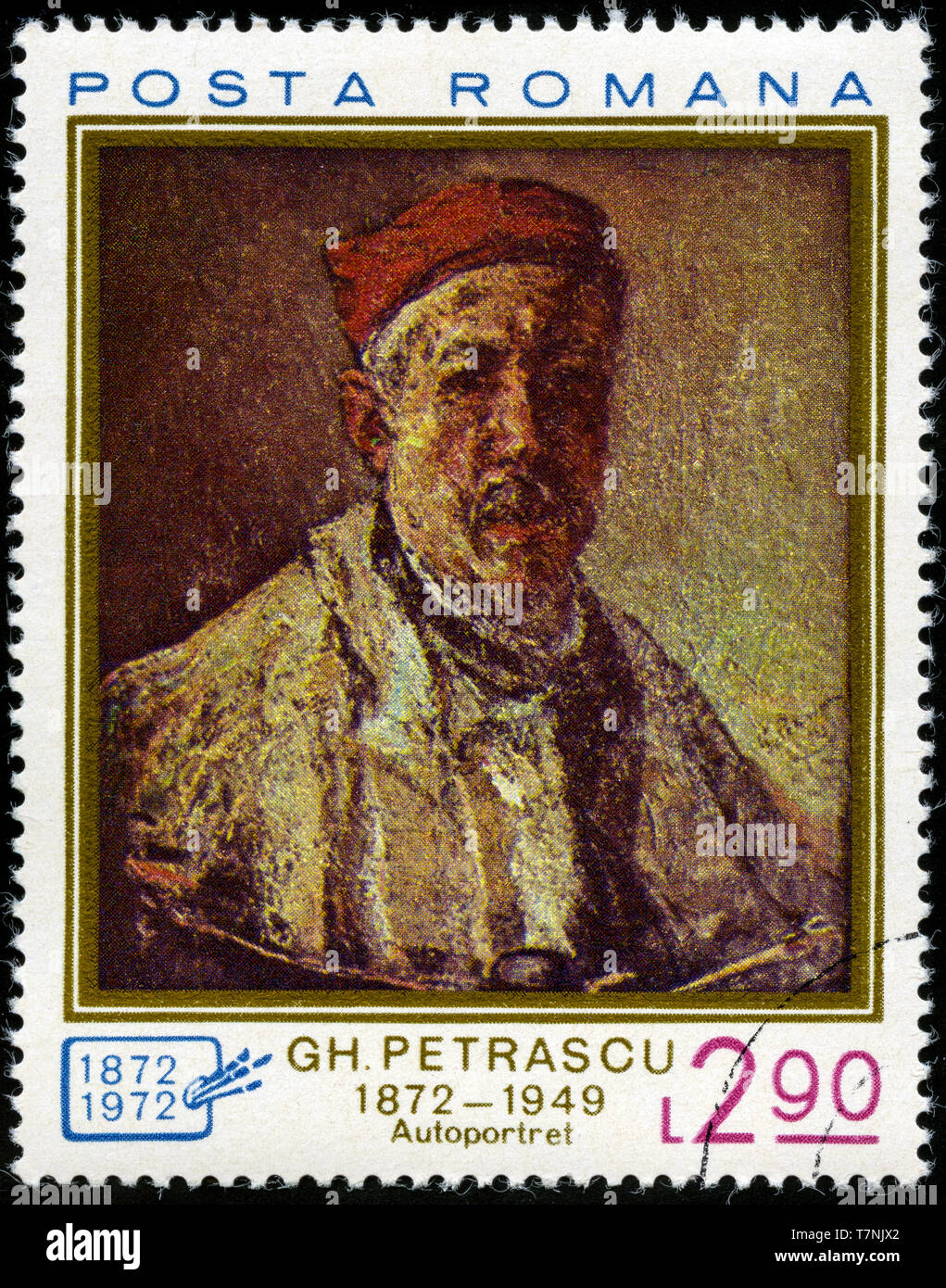 Postage stamp from Romania in the Romanian Art - Portraits series ...