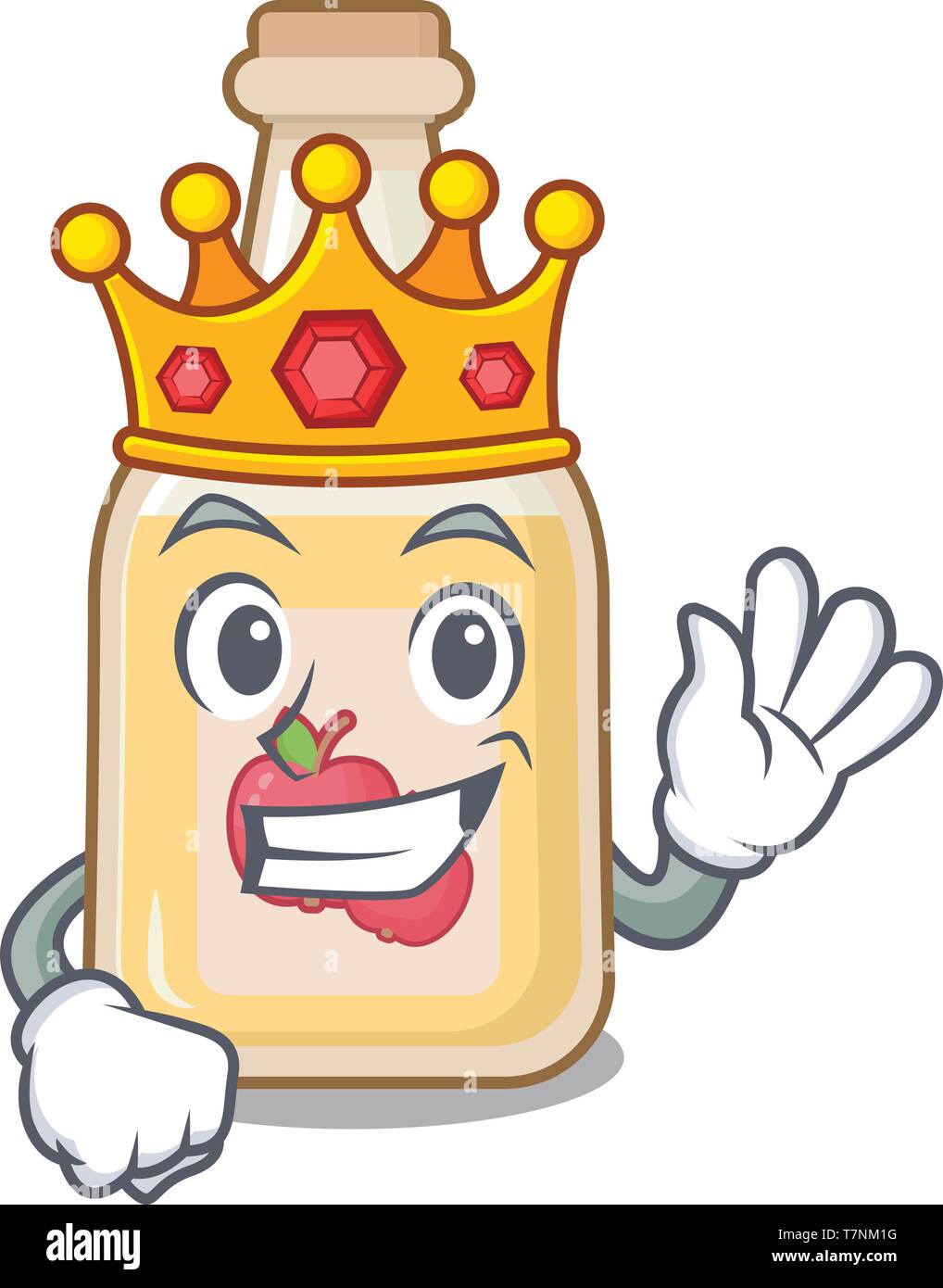 King bottle apple cider above cartoon table Stock Vector Image & Art ...