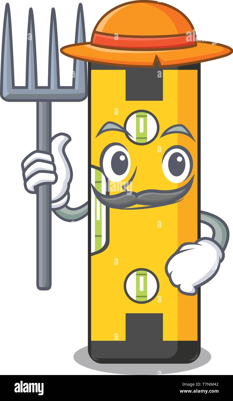 Farmer spirit level isolated in the cartoon Stock Vector Image & Art ...