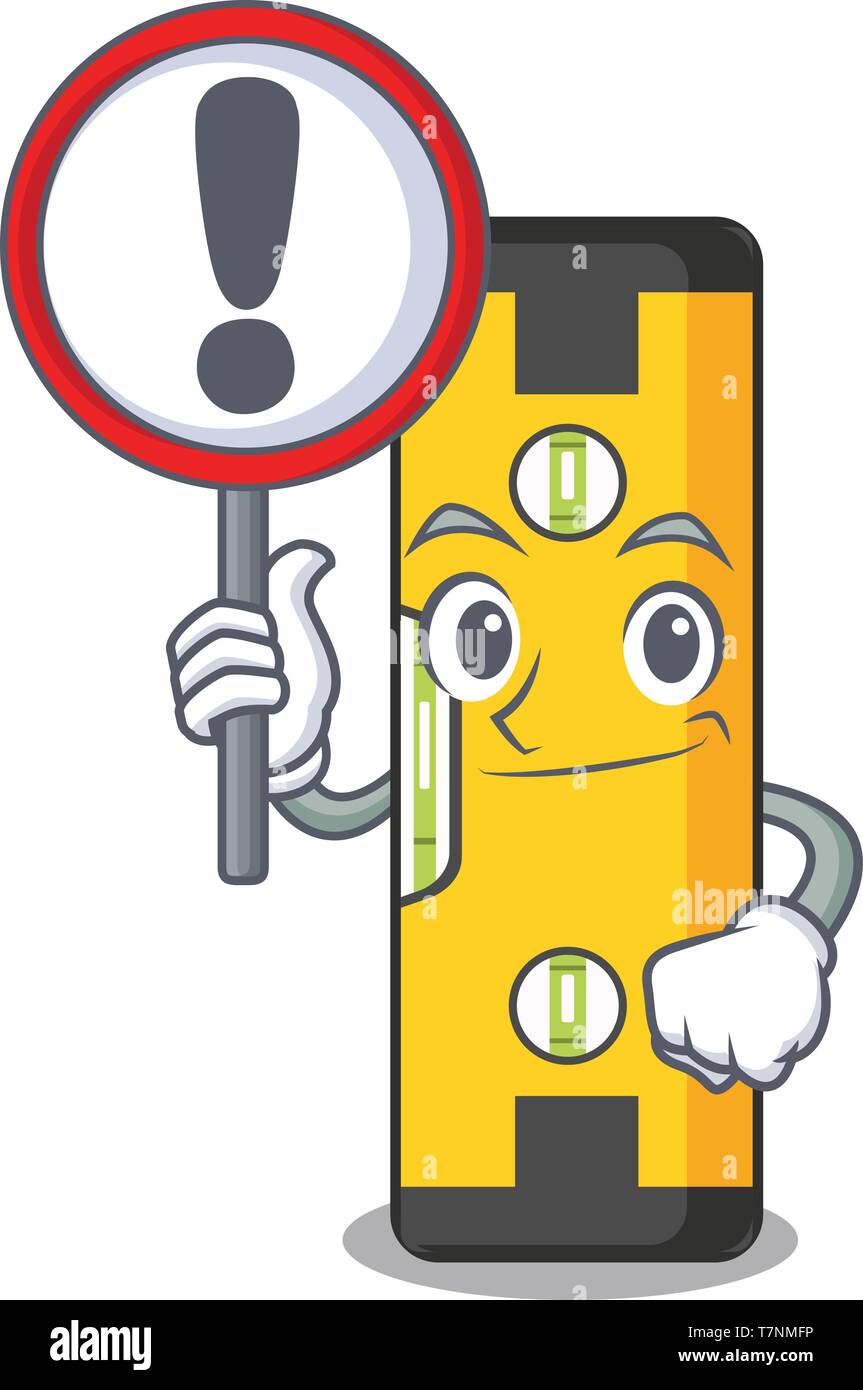 With sign spirit level isolated in the cartoon Stock Vector Image & Art ...