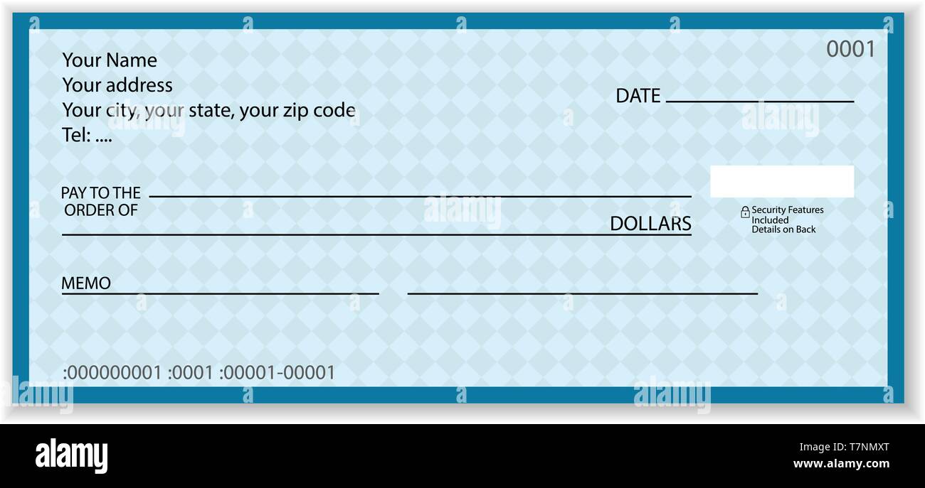 Bank check vector vectors hi-res stock photography and images - Alamy