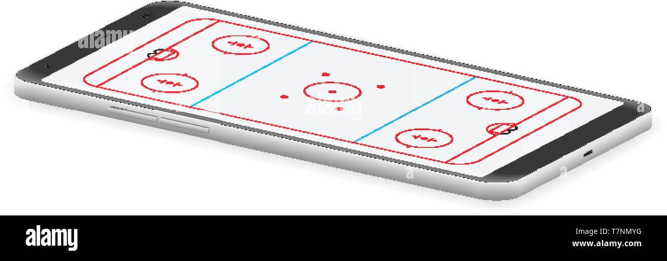 Smart phone hockey rink on a white background Stock Vector Image & Art ...