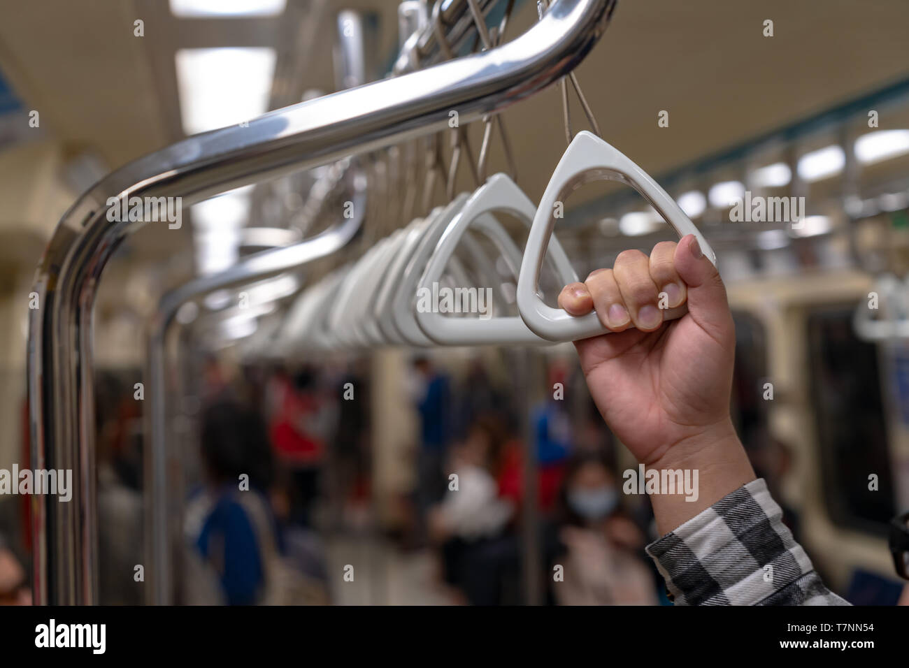 Hold the handrail hi-res stock photography and images - Alamy