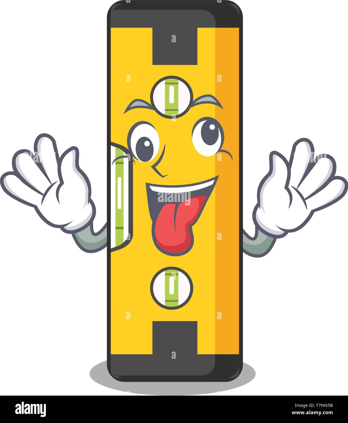 Crazy spirit level in a cartoon bag Stock Vector Image & Art - Alamy