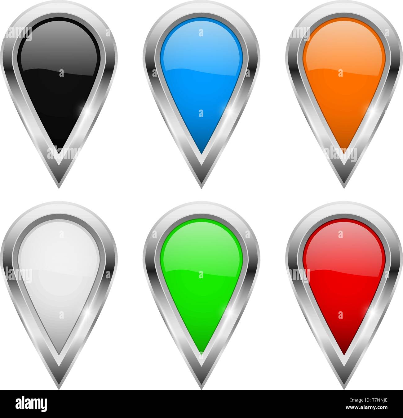 Location icon pins hi-res stock photography and images - Alamy