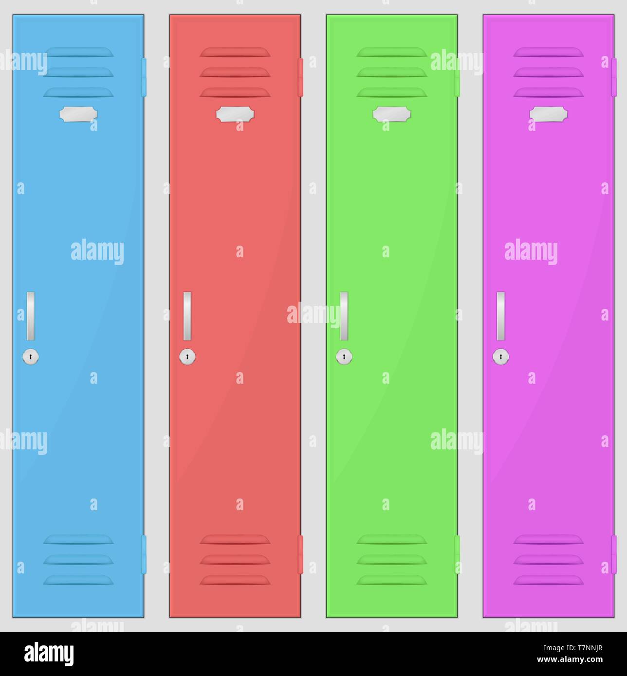 Blue school lockers hi-res stock photography and images - Alamy