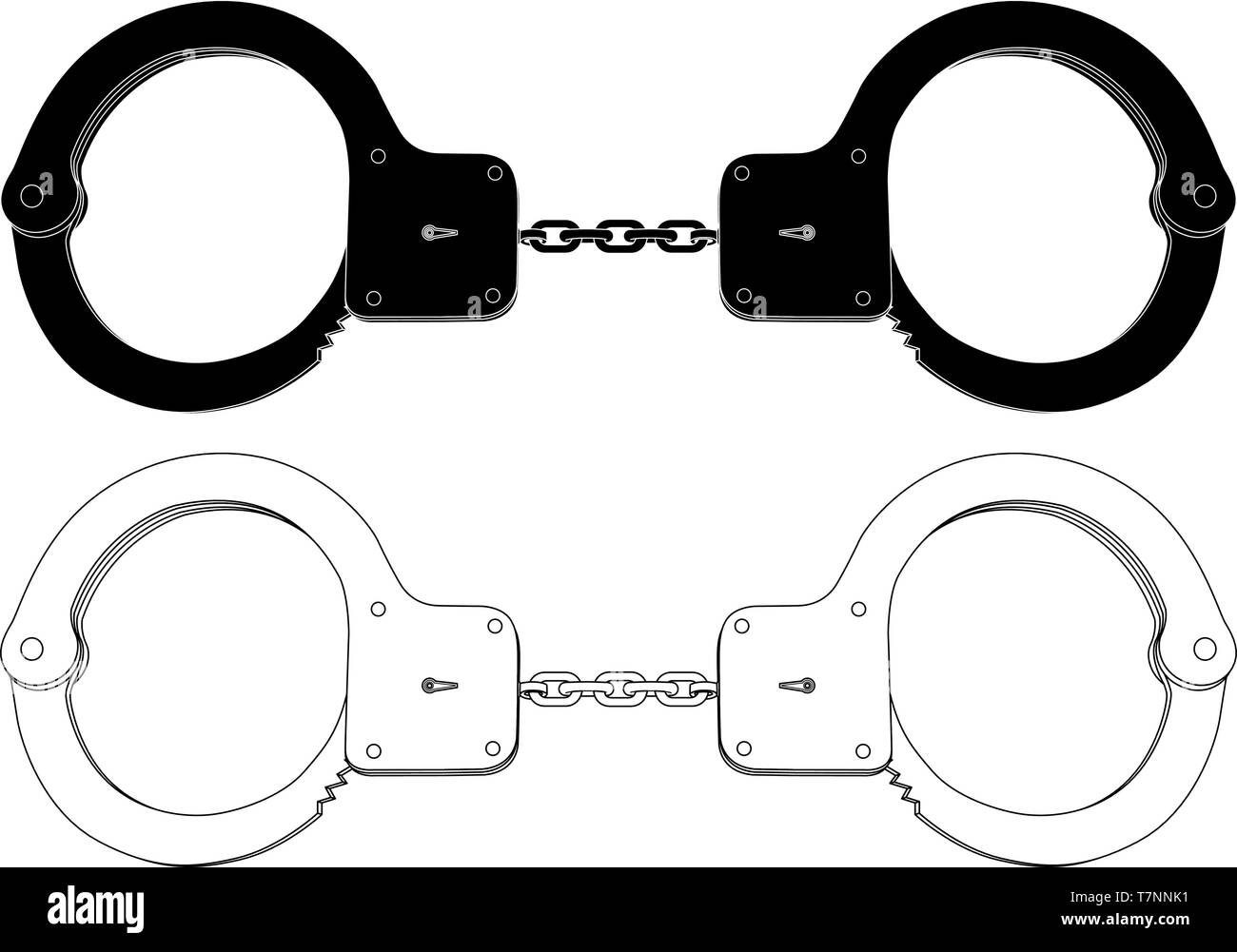 Handcuffs black background Stock Vector Images - Alamy