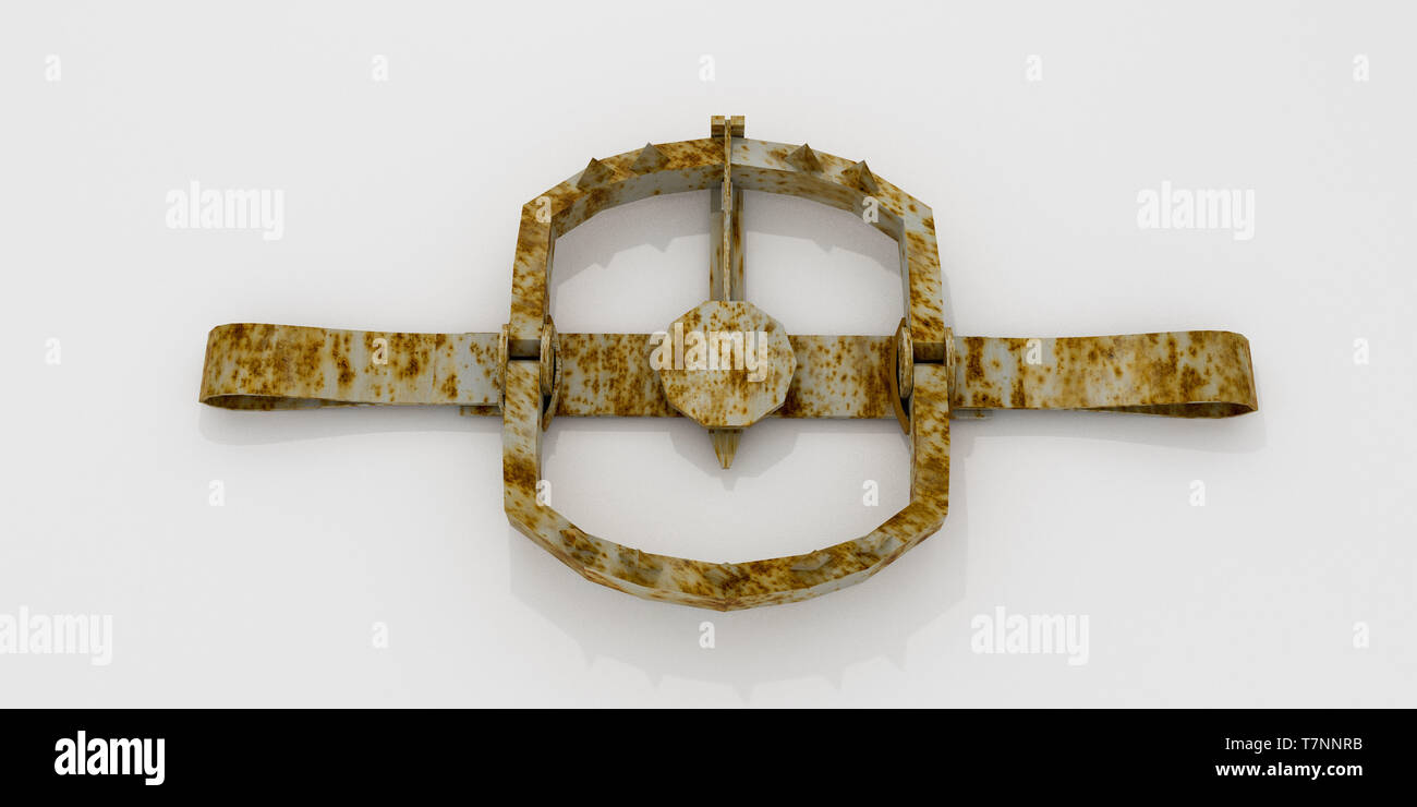 Bear Trap isolated on white background 3d illustration Stock Photo - Alamy