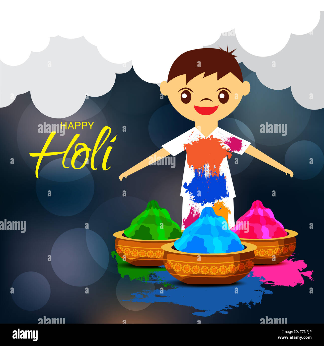 Vector illustration of a Colorful Promotional Background for Festival ...