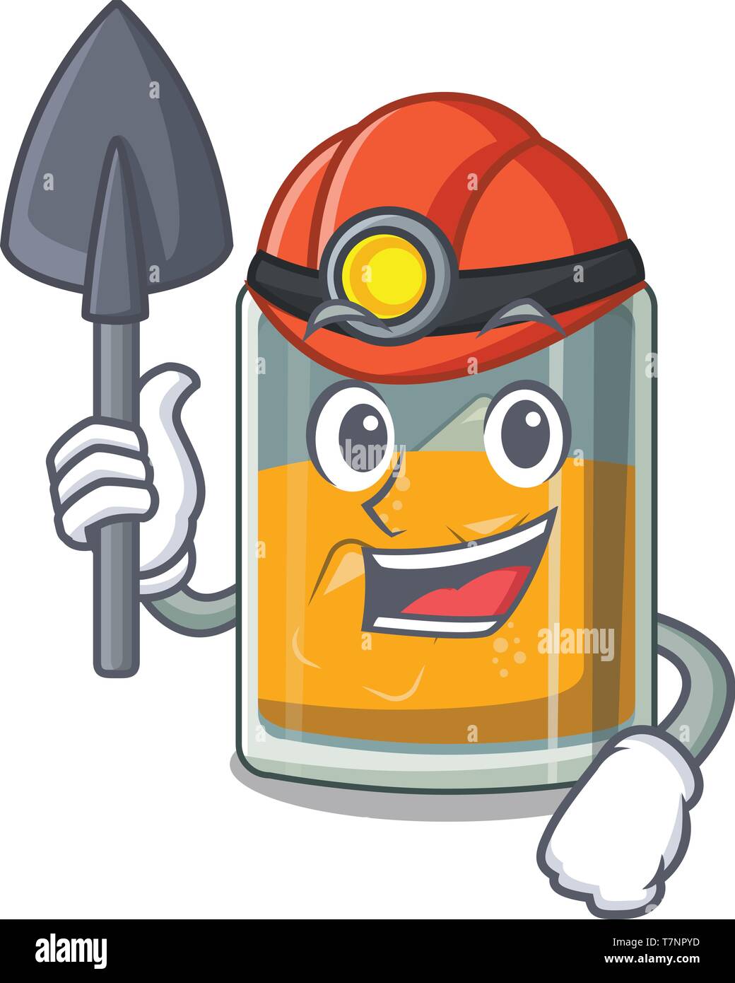 Miner glass of cartoon whiskey above table Stock Vector Image & Art - Alamy