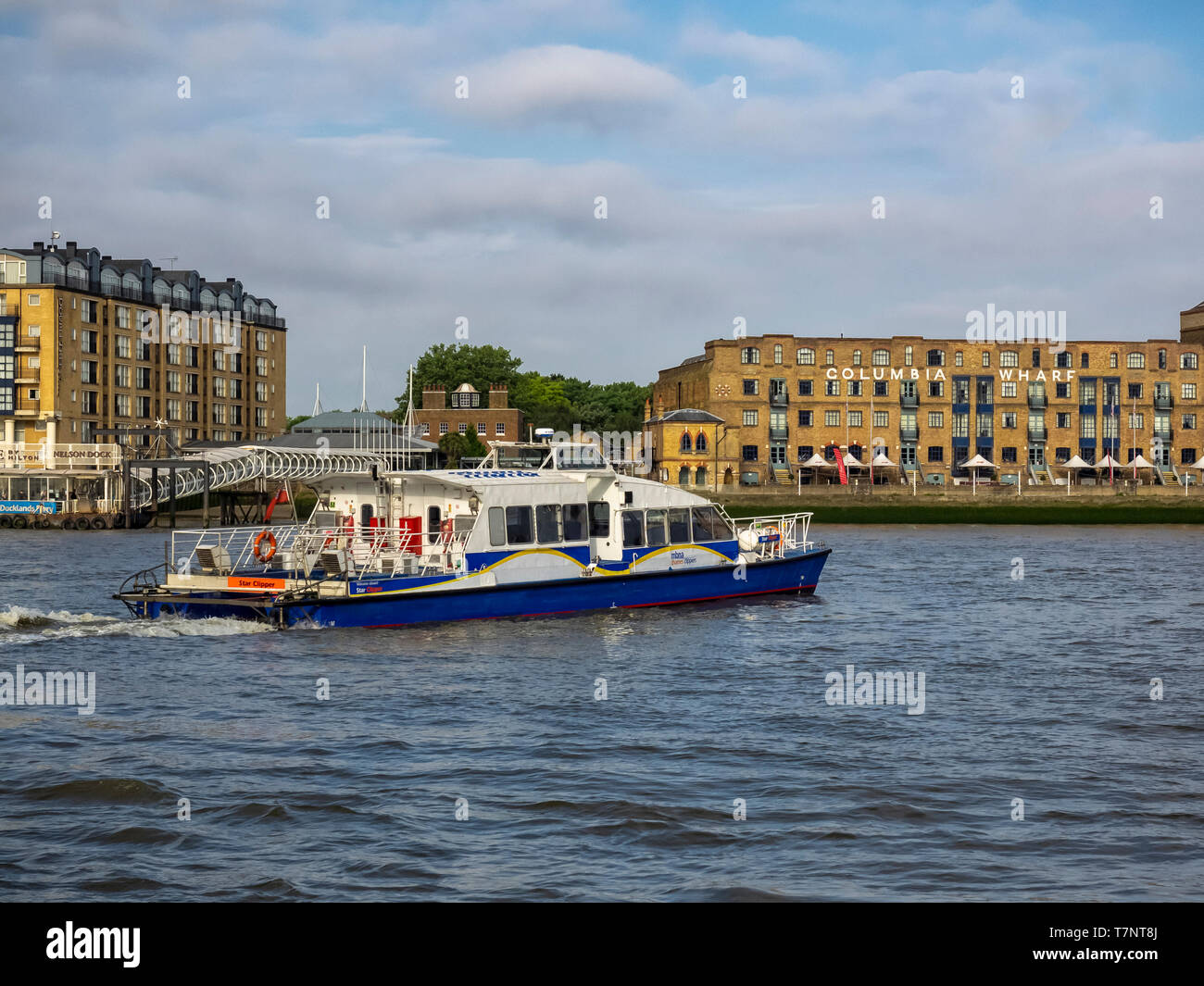 LONDON, UK - JULY 04, 2018: Thames Clipper Water Bus on the River ...