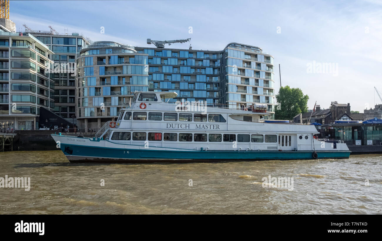 LONDON, UK - JULY 04, 2018: The Dutch Master, a London Party Boat for ...