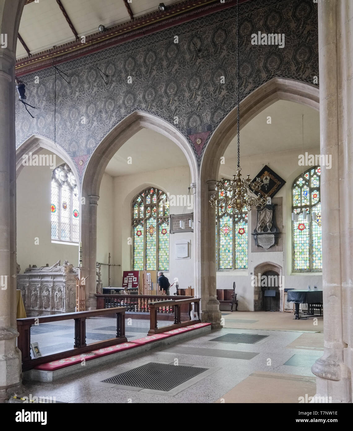 The church of St Michael in Framlingham, Suffolk, with stained glass by ...