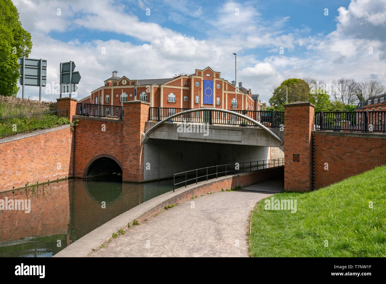 Stroud Brewery Bridge over a restored section of the Stroudwater Canal ...