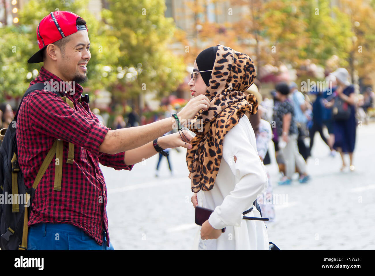 Modern hijab woman man hi-res stock photography and images - Alamy
