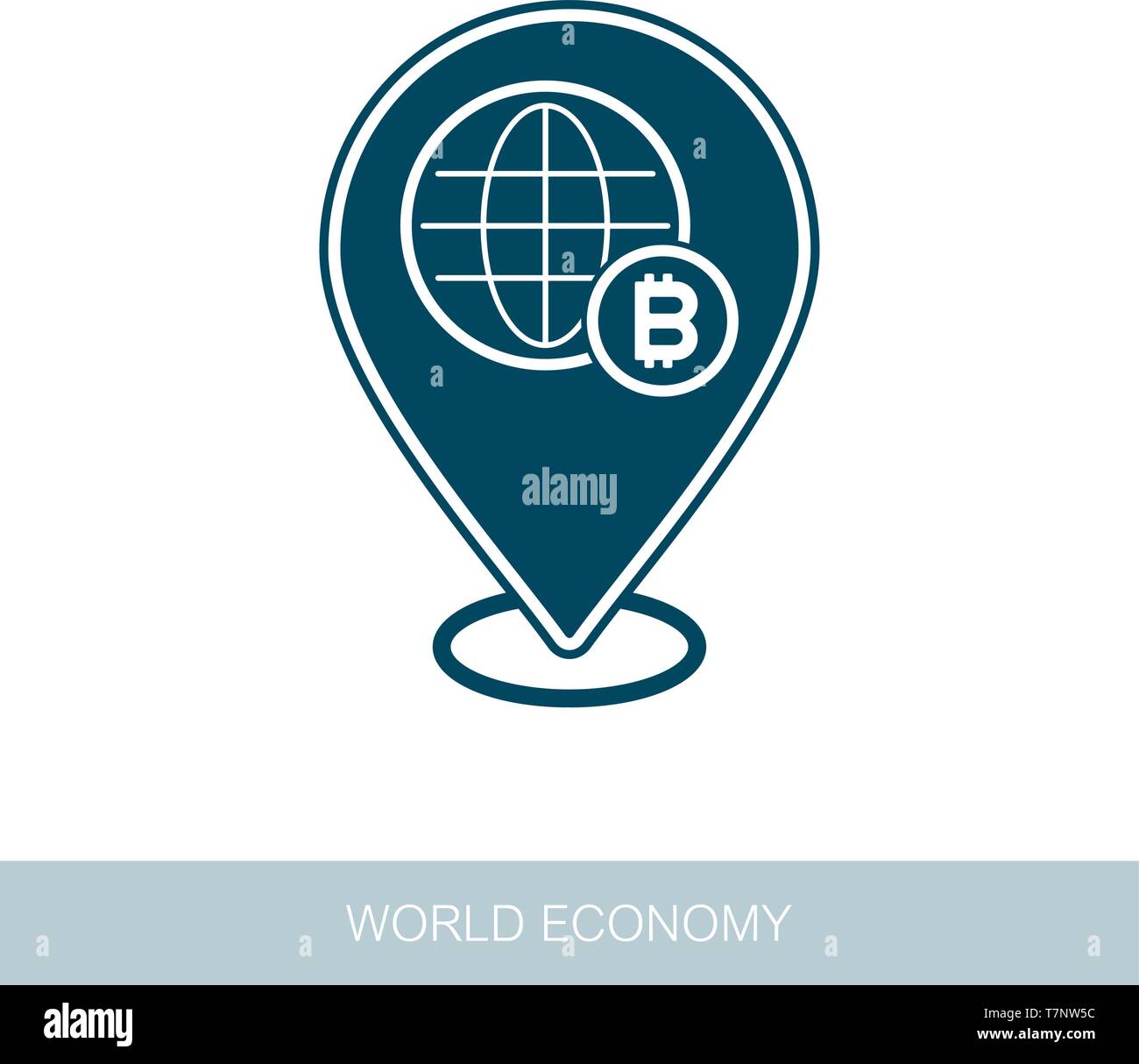 Global economy pin map icon, financial and money concept. Map pointer. Map markers. Vector ...