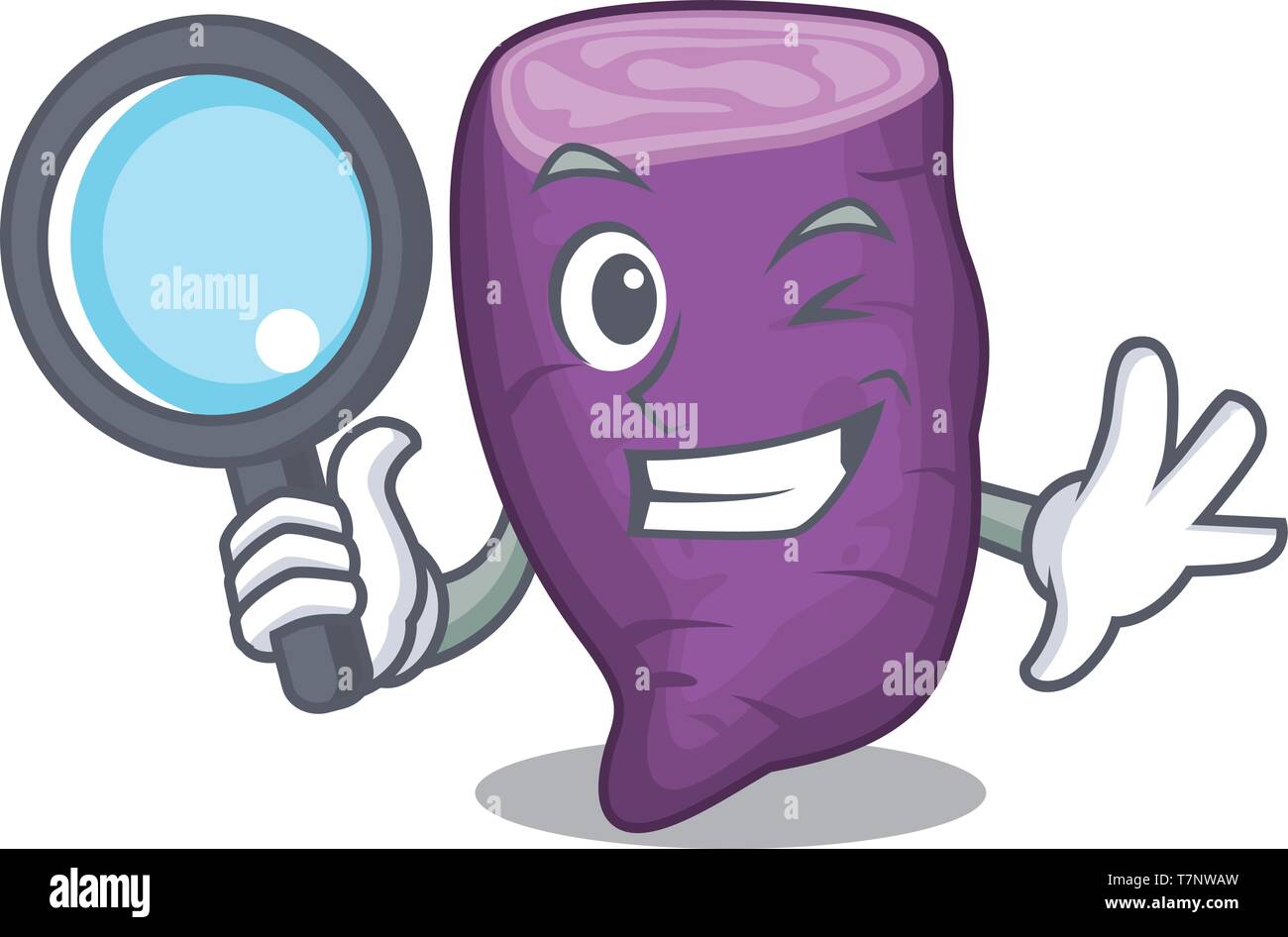 Detective purple sweet purple in cartoon shape Stock Vector Image & Art ...