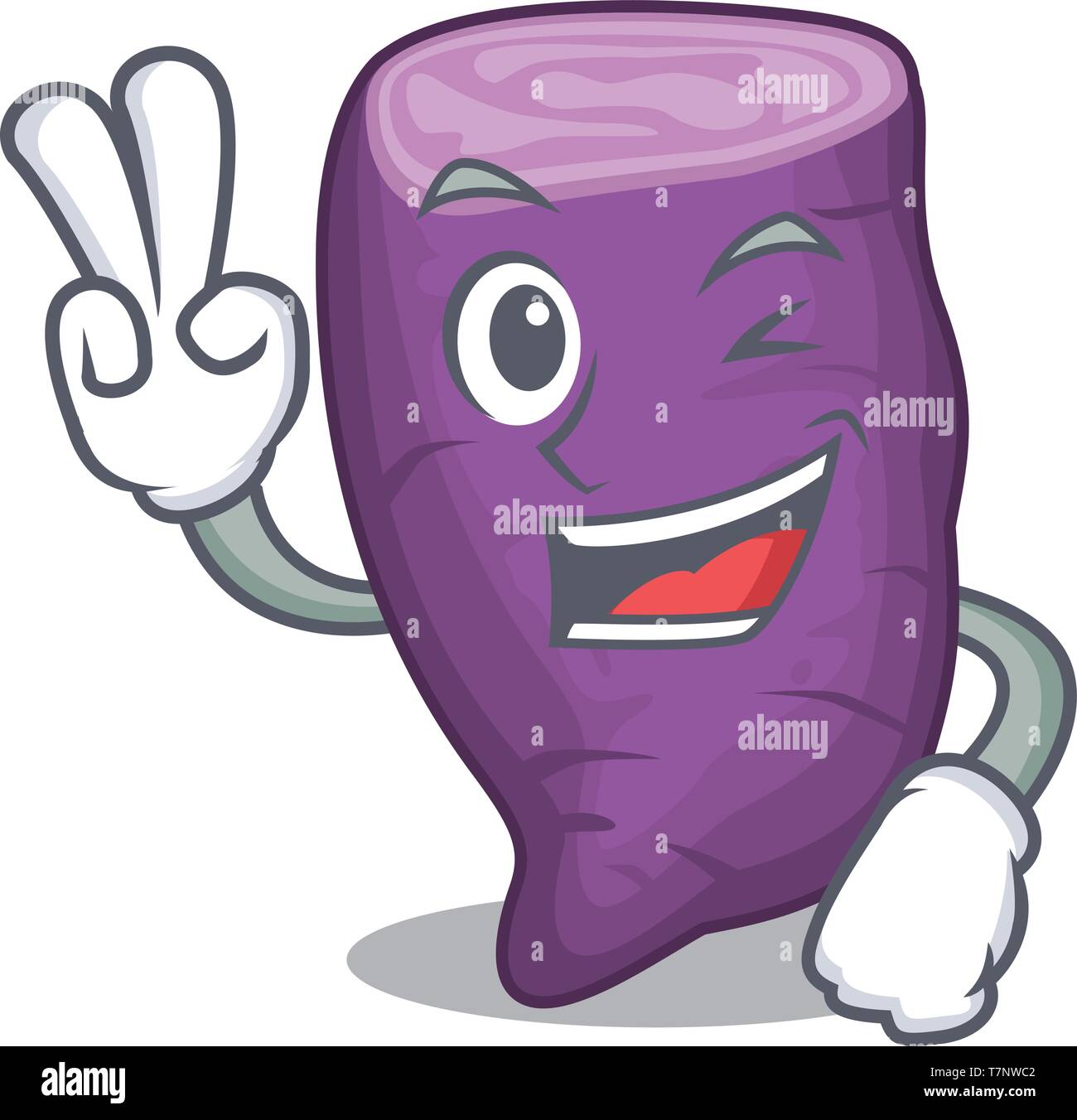 Two finger purple sweet purple in cartoon shape Stock Vector Image ...
