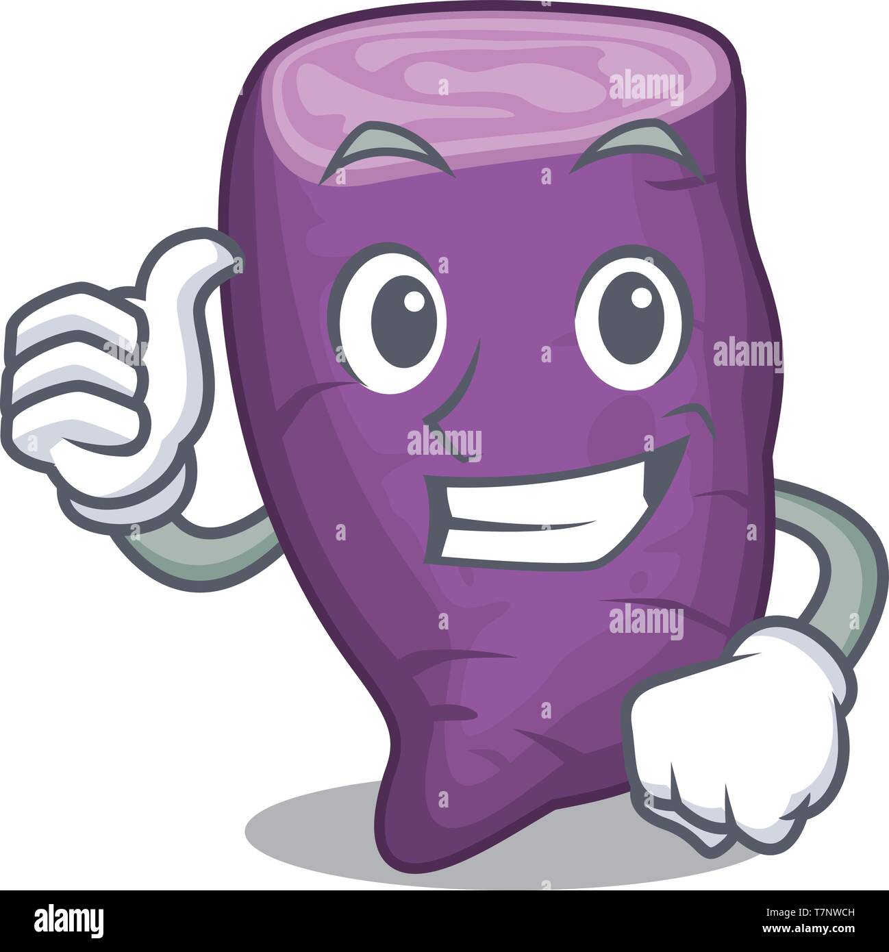 Thumbs up purple sweet purple in cartoon shape Stock Vector Image & Art ...