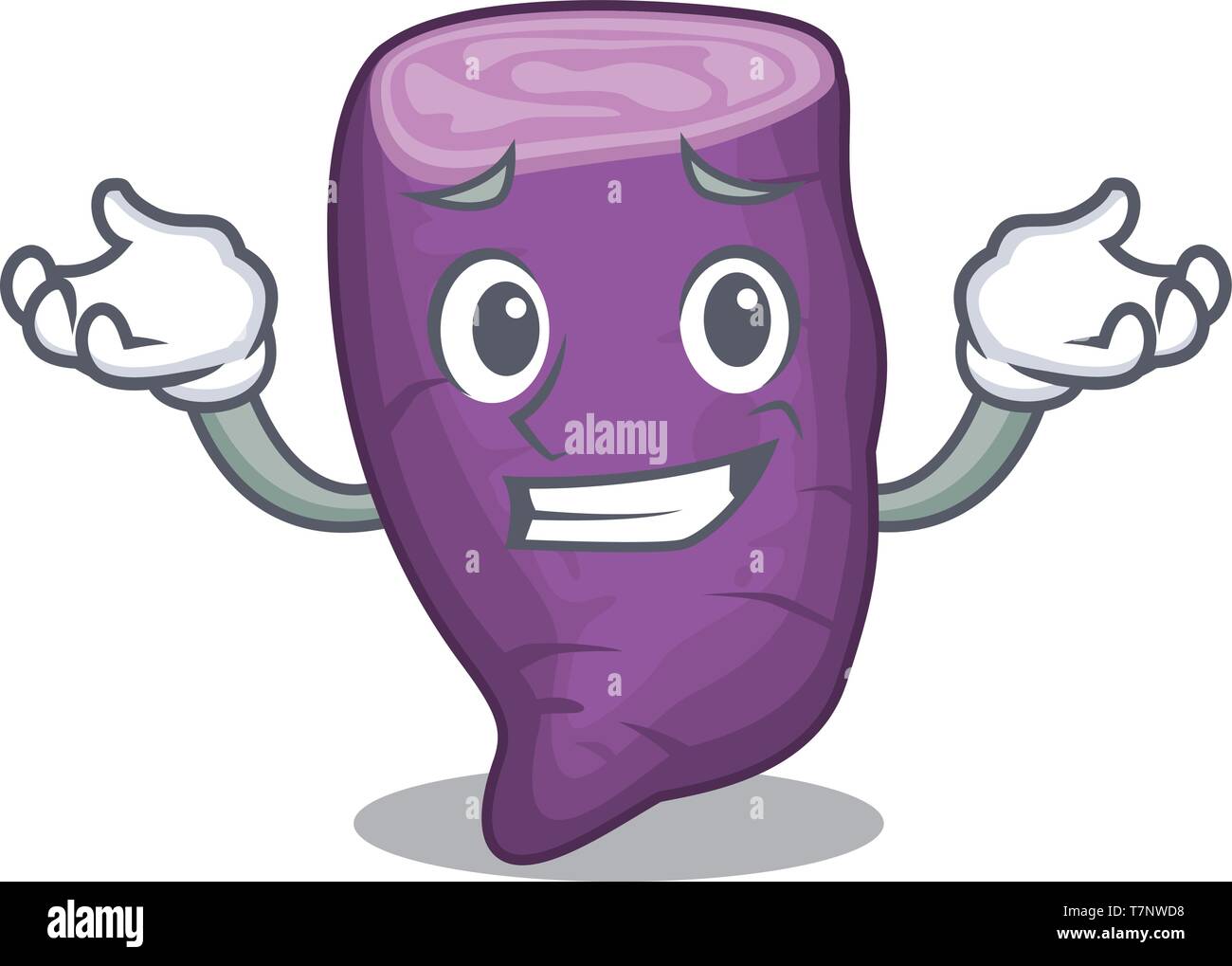 Grinning purple sweet purple in cartoon shape Stock Vector Image & Art ...