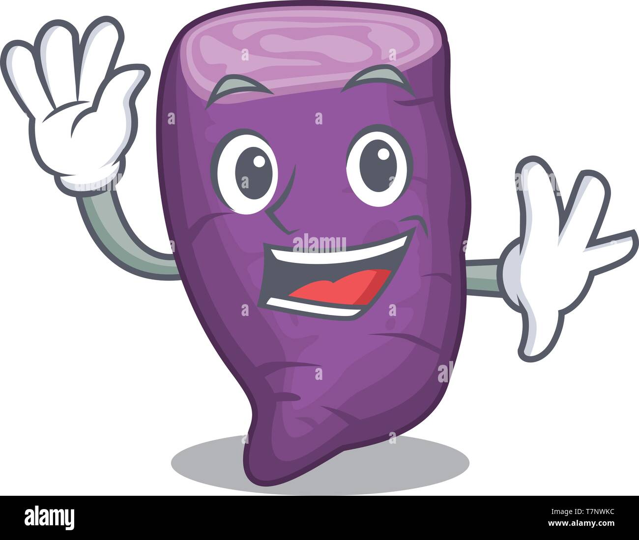 Waving purple sweet purple in cartoon shape Stock Vector Image & Art ...