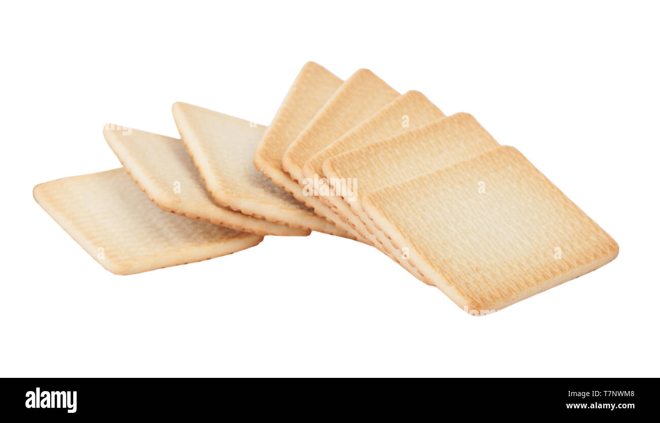 Group of rectangular cookies isolated on white background Stock Photo ...