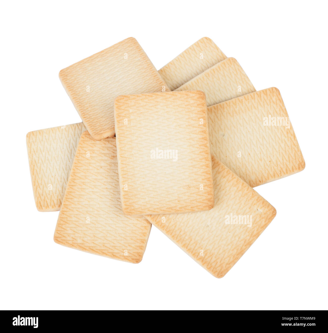 Group of rectangular cookies isolated on white background Stock Photo ...