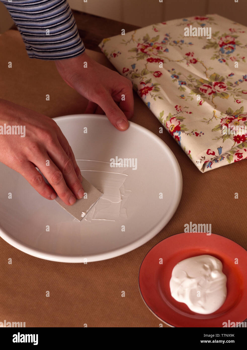 Applying adhesive hi-res stock photography and images - Alamy