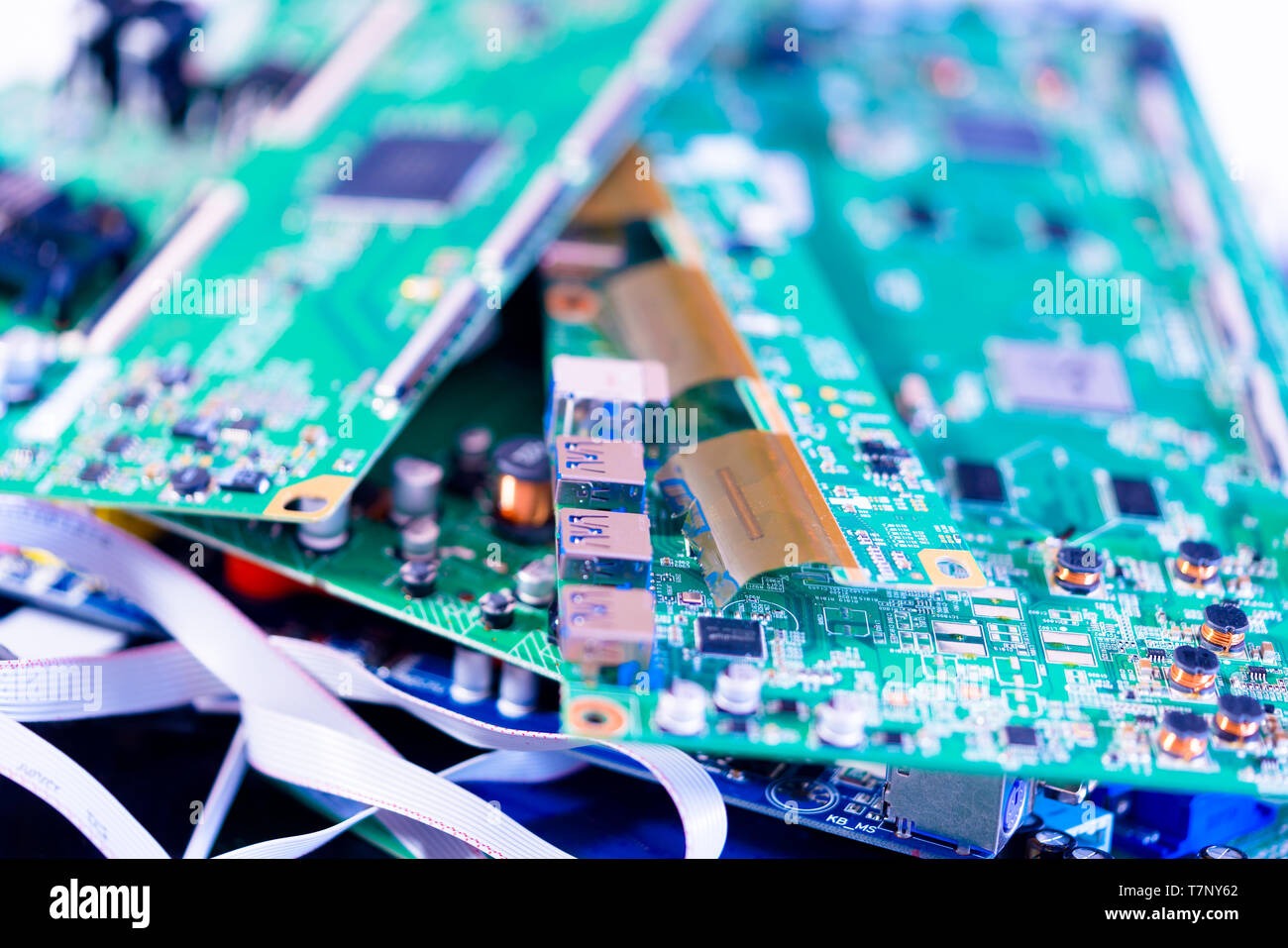 Electronic devices waste ready for recycling Stock Photo - Alamy