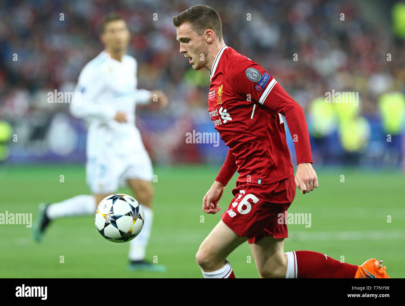 Andy Robertson of Liverpool in action during the UEFA Champions League ...