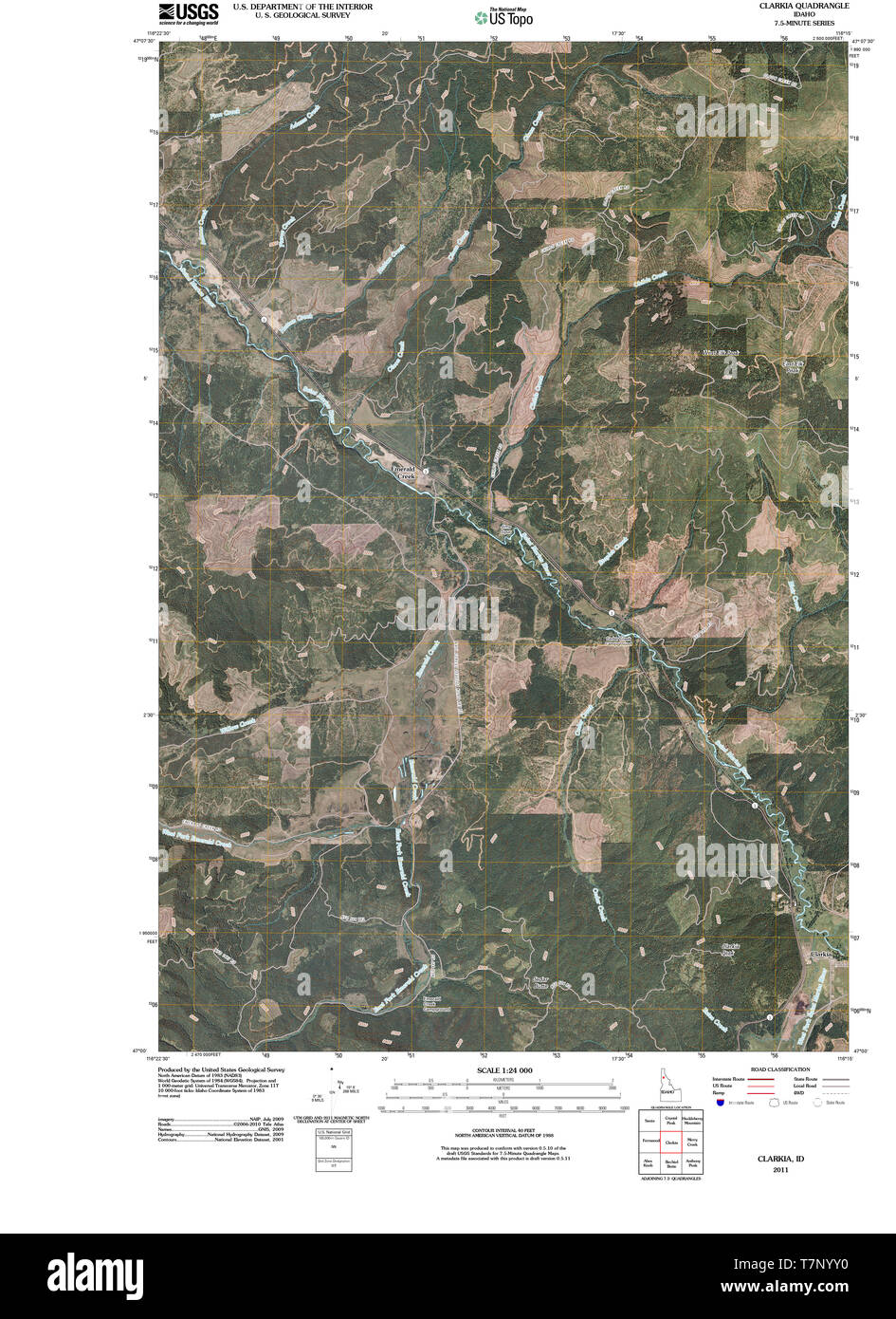 Clarkia idaho map Cut Out Stock Images & Pictures - Alamy