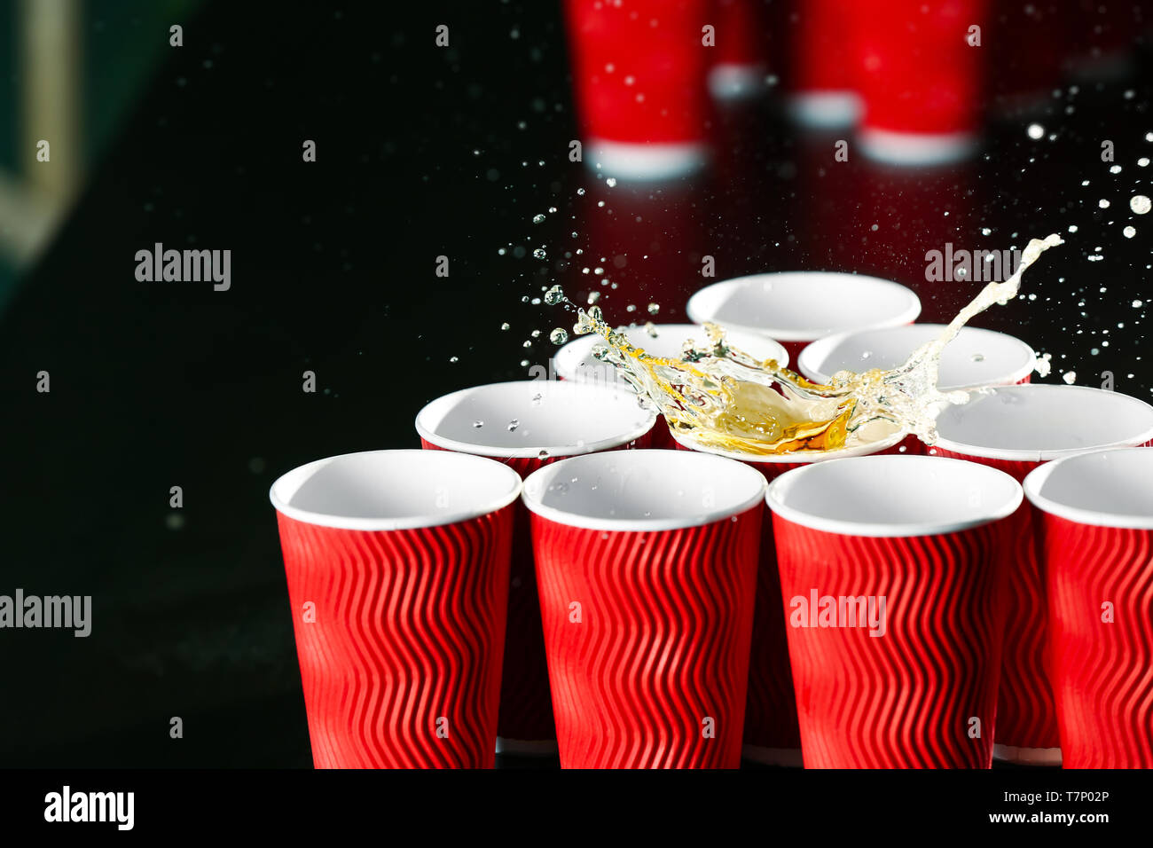 Ping pong ball cups playing hi-res stock photography and images - Alamy