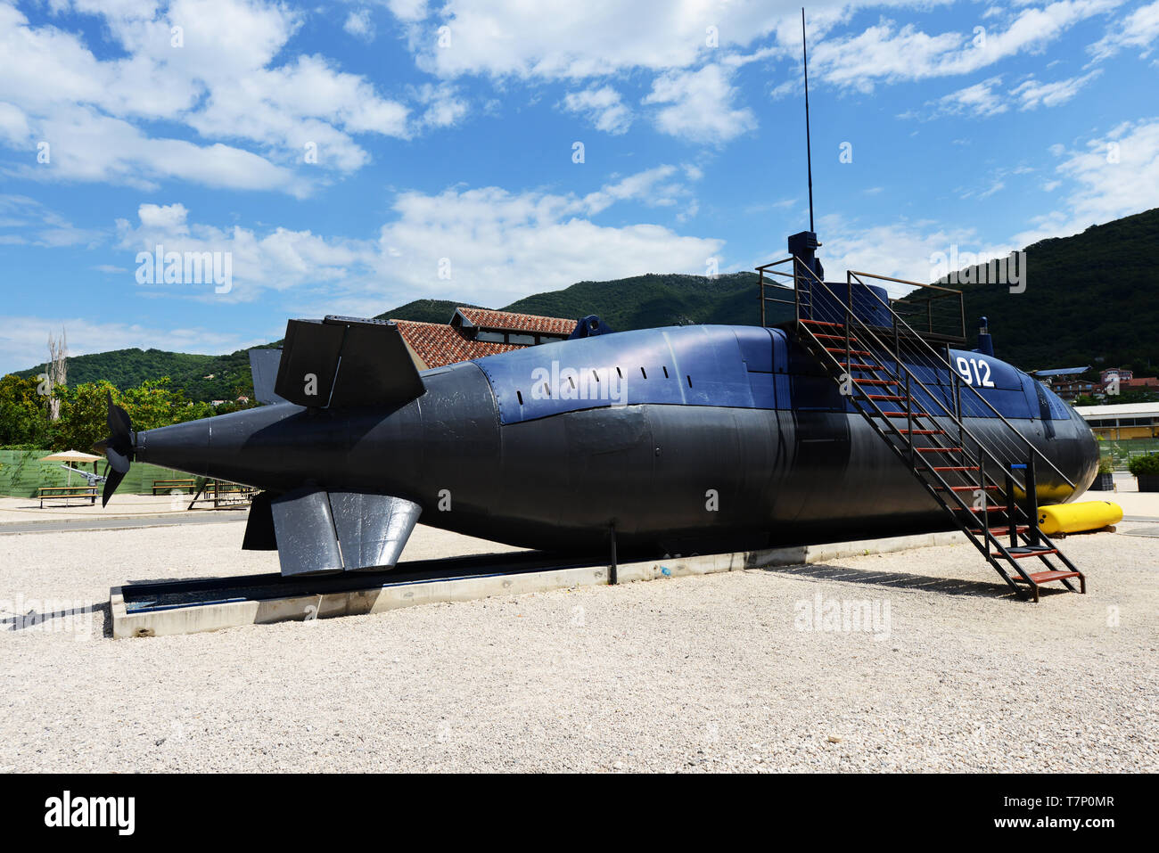 Old Yugoslav Submarines at the Maritime museum in Tivat, Montenegro ...