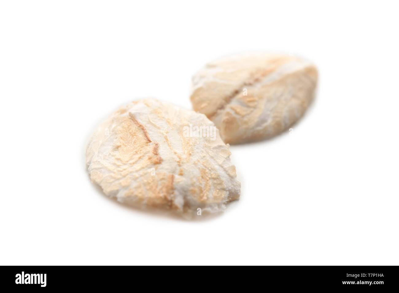 Raw oatmeal on white background Stock Photo - Alamy