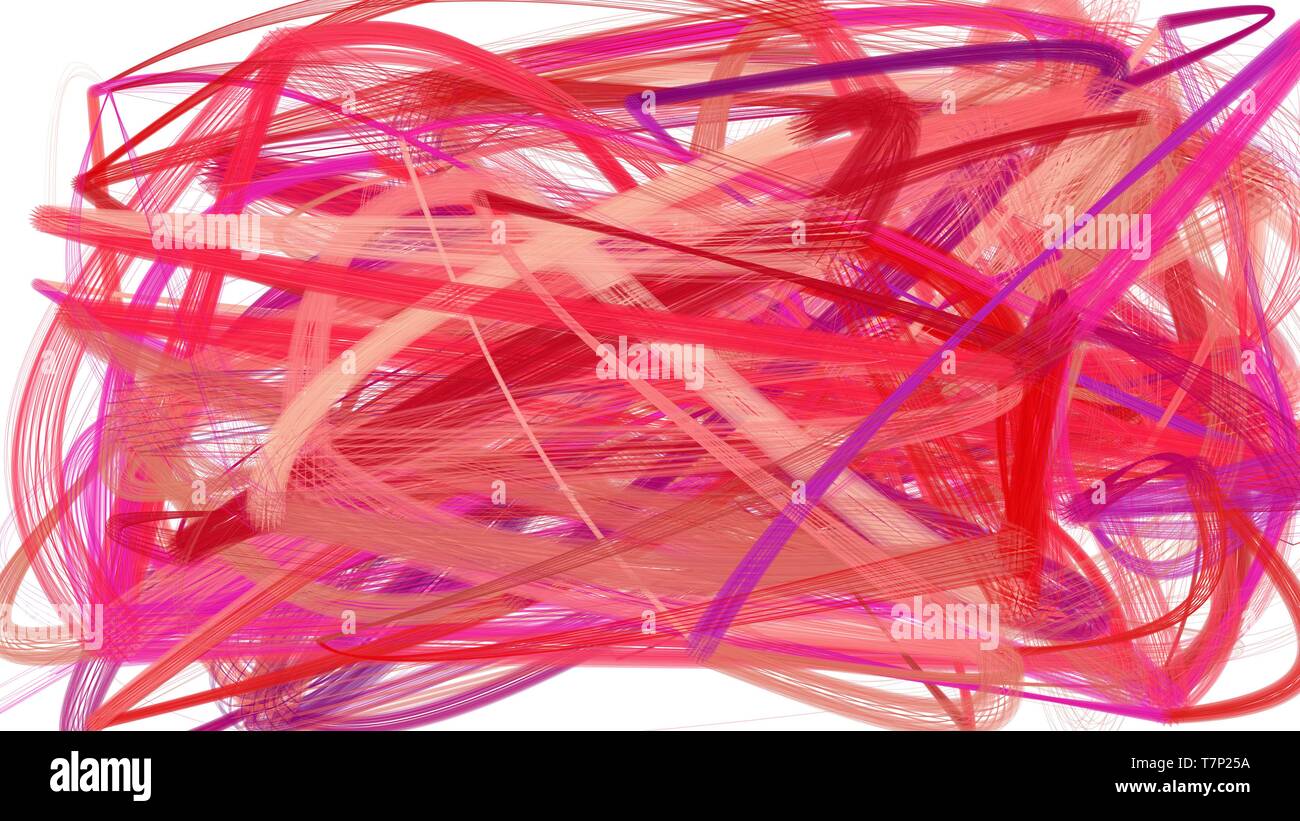 painted moderate pink, indian red and pastel pink color chaos strokes ...