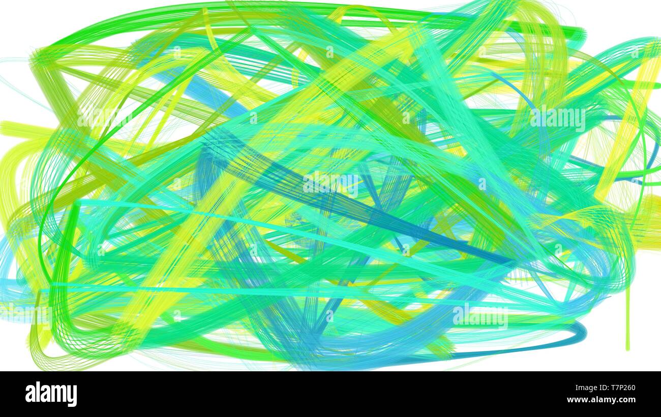 painted medium aqua marine, green yellow and moderate green color chaos ...