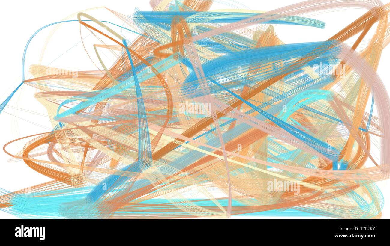 painted pastel gray, medium turquoise and peru color chaos strokes. can ...