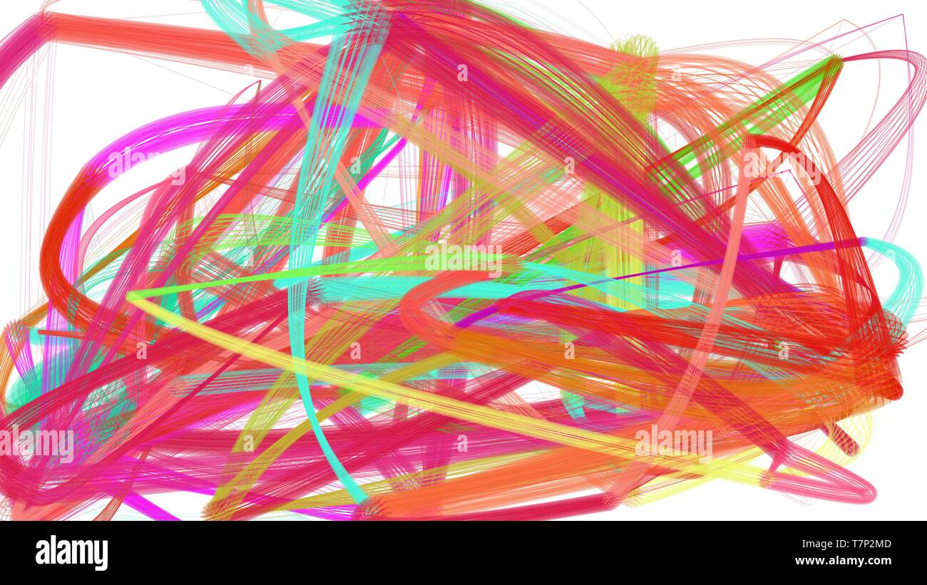painted indian red, tea green and medium turquoise color chaos strokes ...