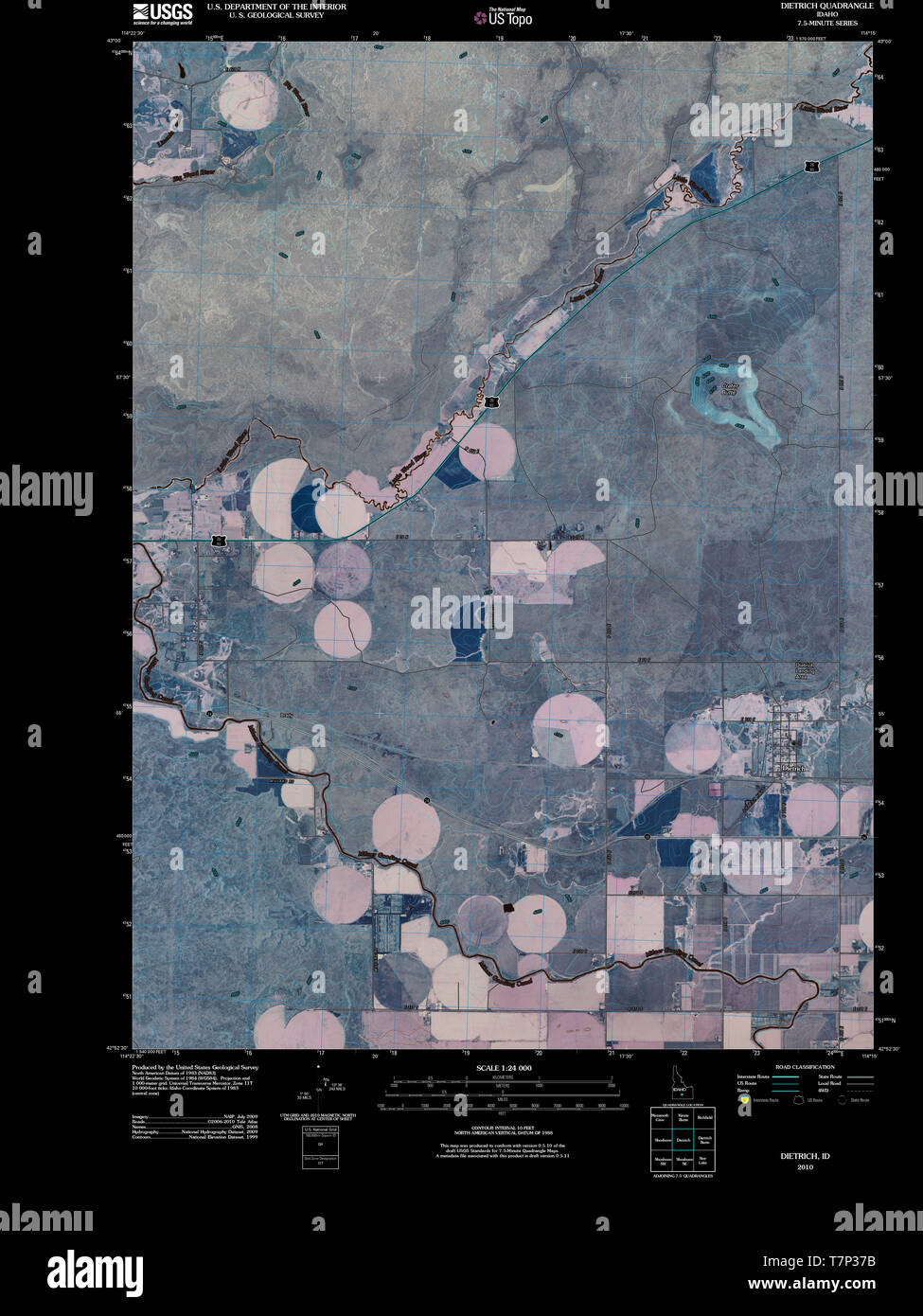 Dietrich idaho map hi-res stock photography and images - Alamy