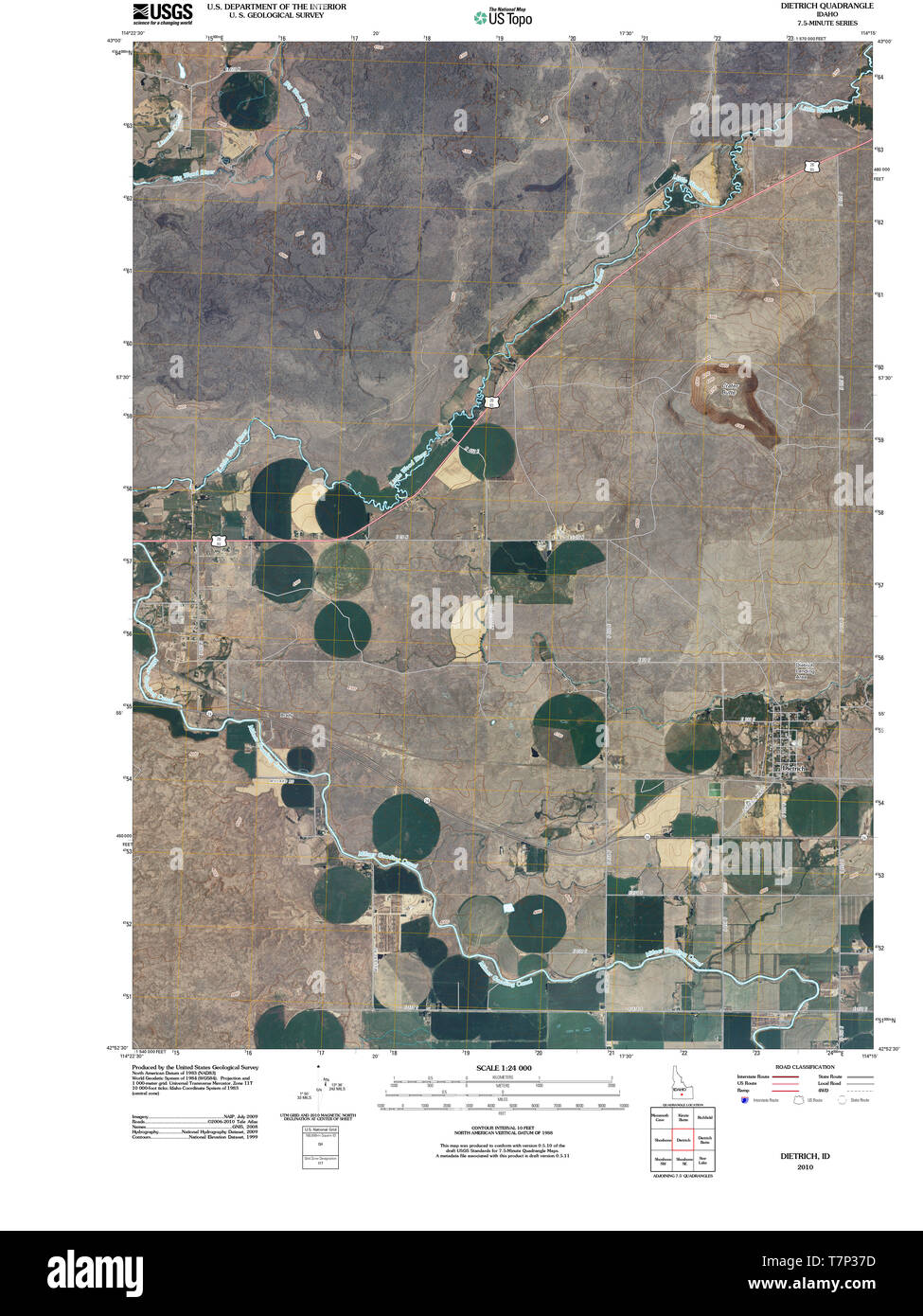 Dietrich idaho map hi-res stock photography and images - Alamy