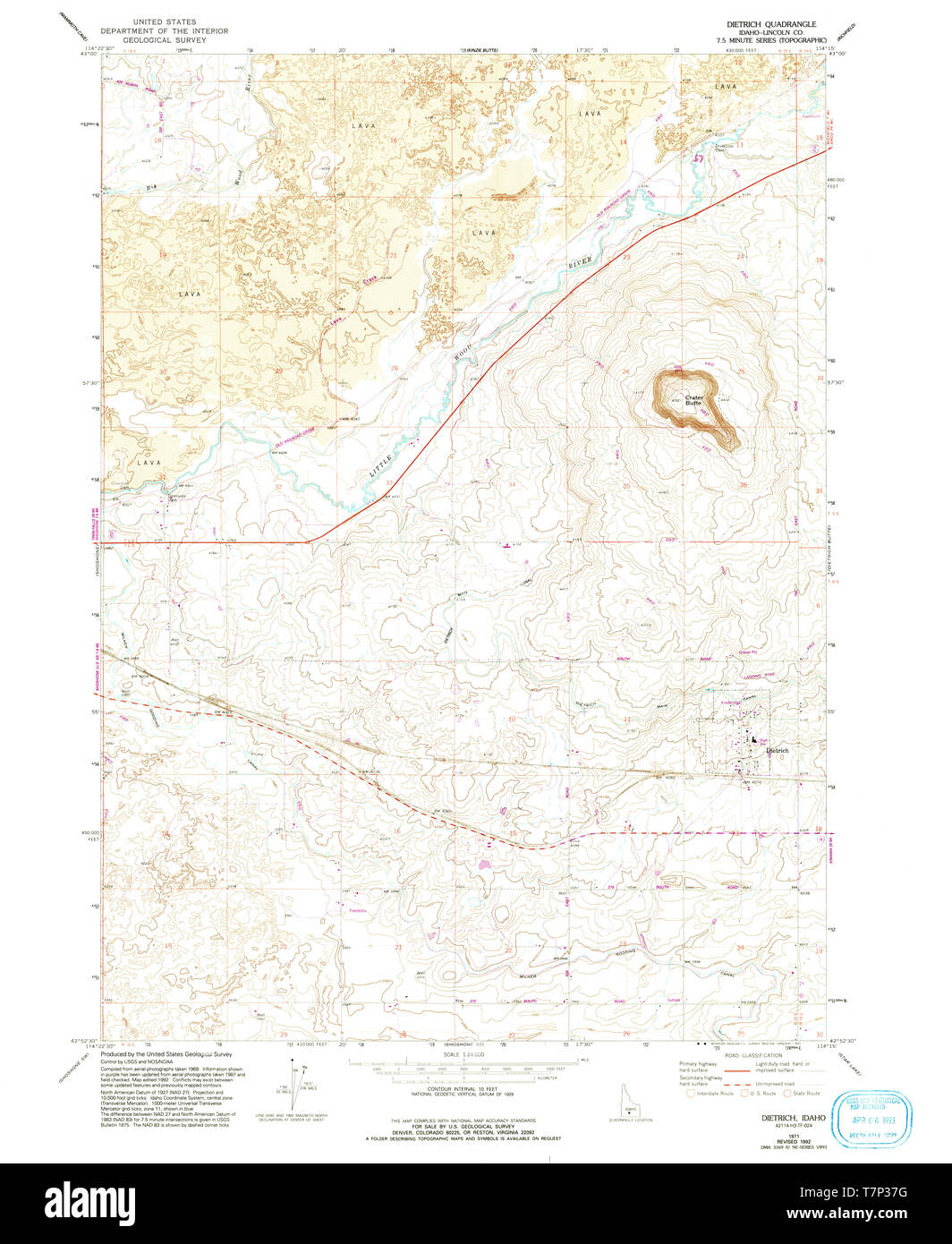 Map of dietrich idaho hi-res stock photography and images - Alamy