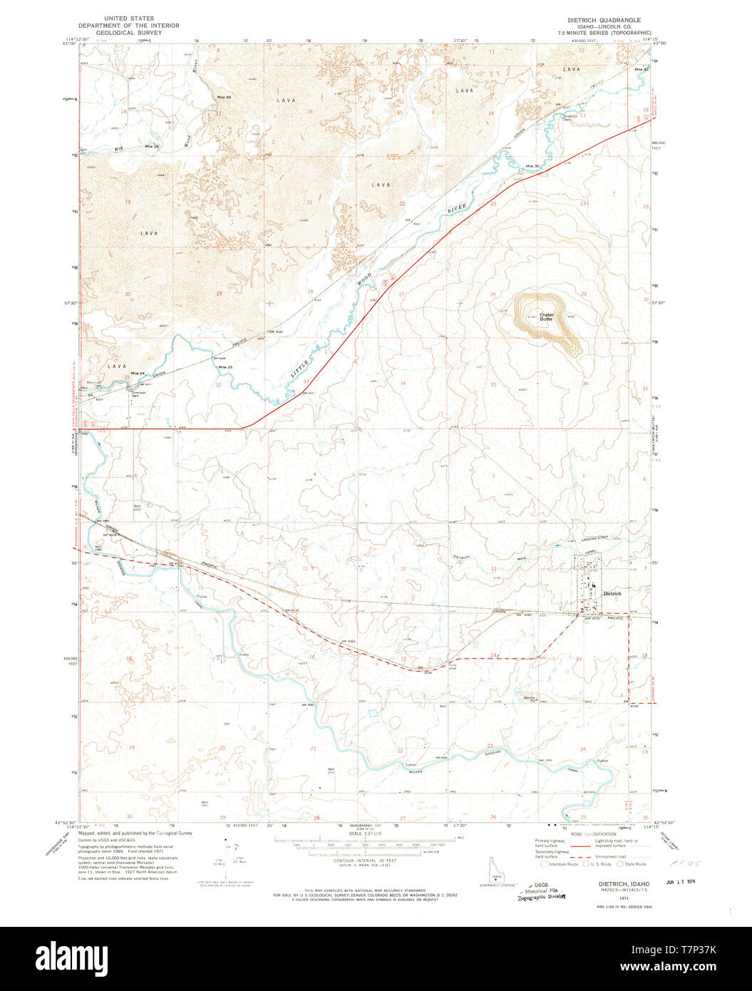 Map of dietrich idaho hi-res stock photography and images - Alamy