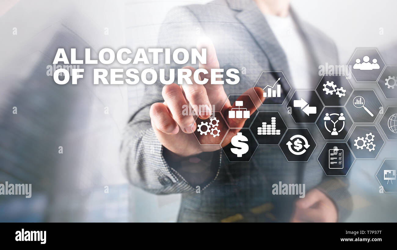 Allocation of resources concept. Strategic planning. Mixed media ...