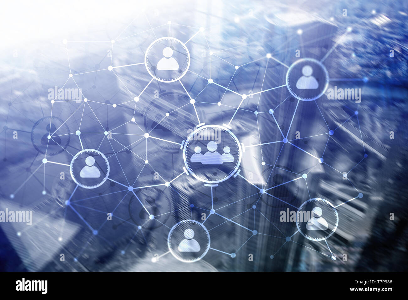 People relation and organization structure. Social media. Business and ...