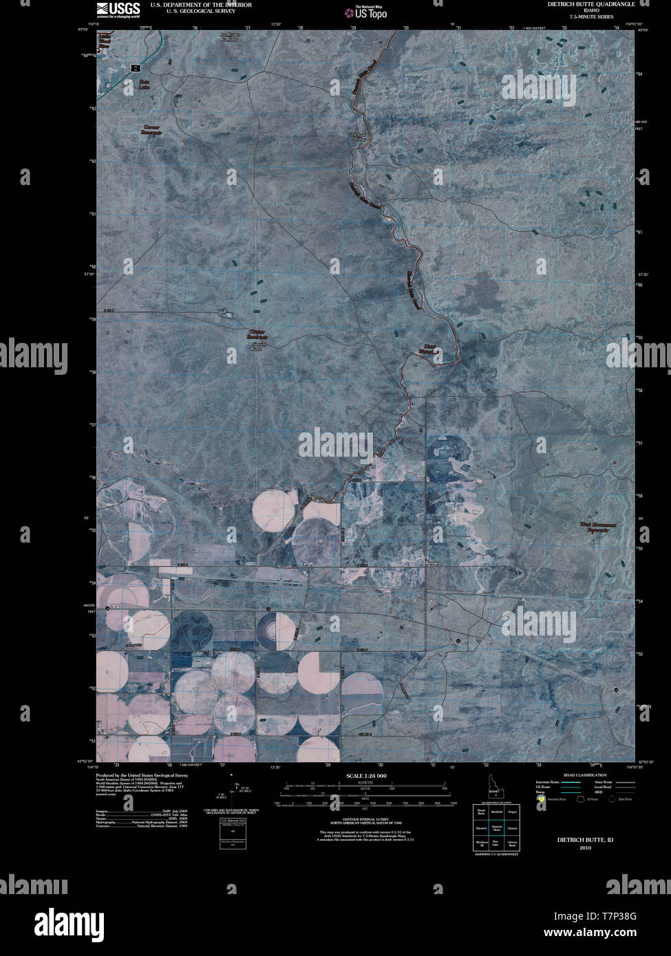 Map of dietrich idaho hi-res stock photography and images - Alamy