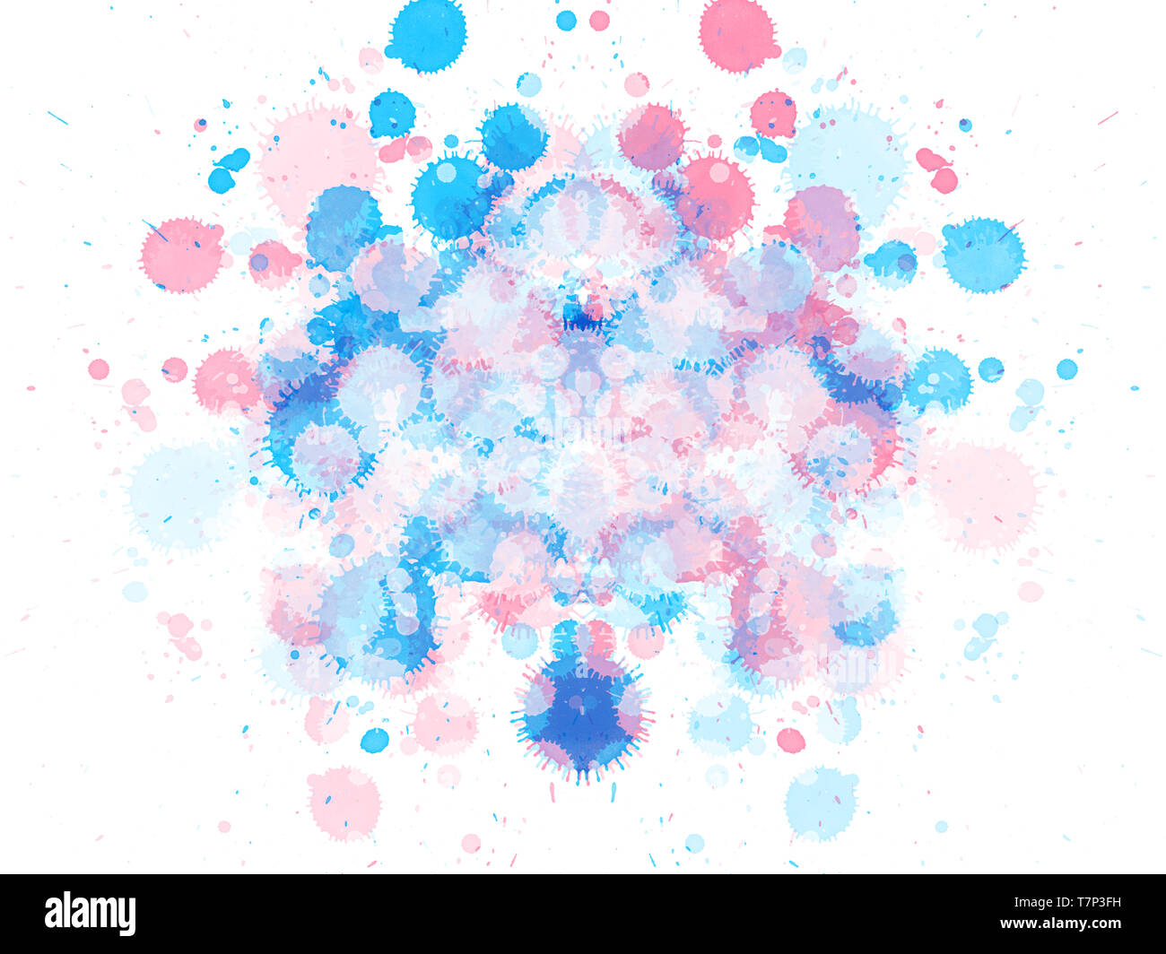 Abstract beautiful Colorful shape watercolor illustration painting ...