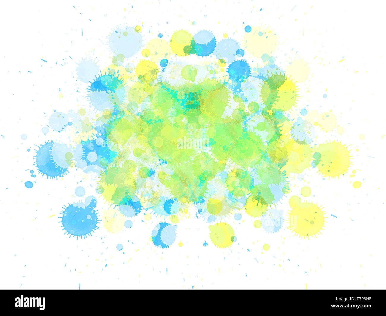 Abstract beautiful Colorful shape watercolor illustration painting ...