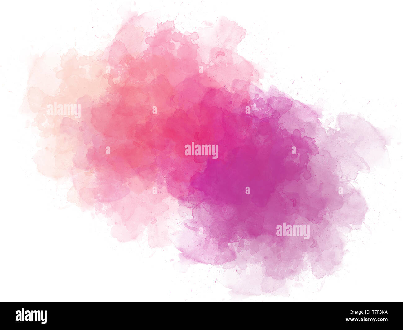 Abstract beautiful Colorful shape watercolor illustration painting ...
